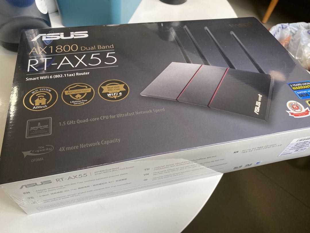 Asus RT-AX55 Wifi 6 router, Computers & Tech, Office & Business ...