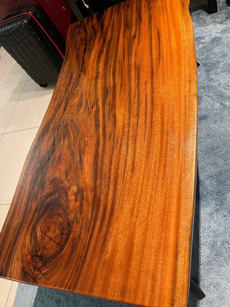 Balau Wood Slab Coffee Table, Furniture & Home Living, Furniture ...