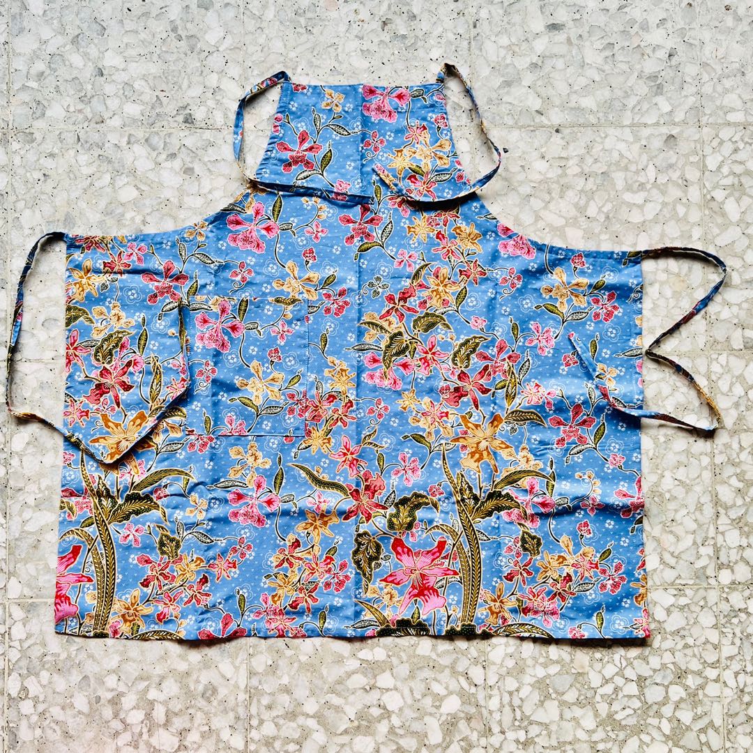 Batik Cotton Apron Handmade in Singapore, Furniture & Home Living ...