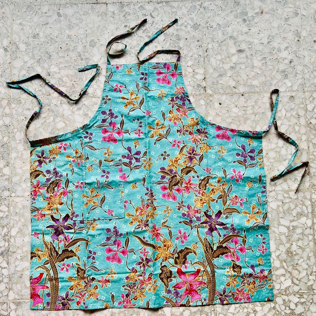 Batik Cotton Apron Handmade in Singapore, Furniture & Home Living ...