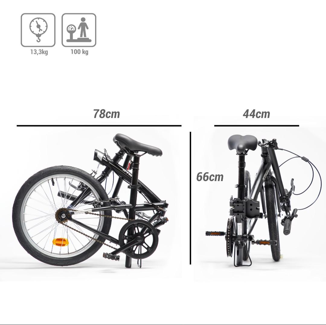 BTWIN Tilt 100 Folding Bike 20 inch, Sports Equipment, Bicycles & Parts ...