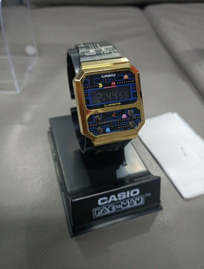Casio Pac-Man limited edition A100WEPC-1B, Luxury, Watches on Carousell