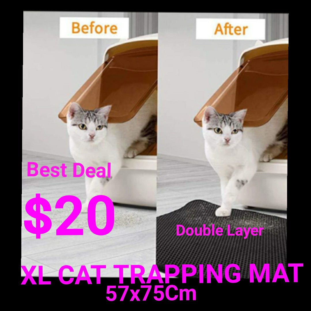 Cat Trapping Mat Sand Litter Sandbox Waterproof High Quality ExtraLarge ...