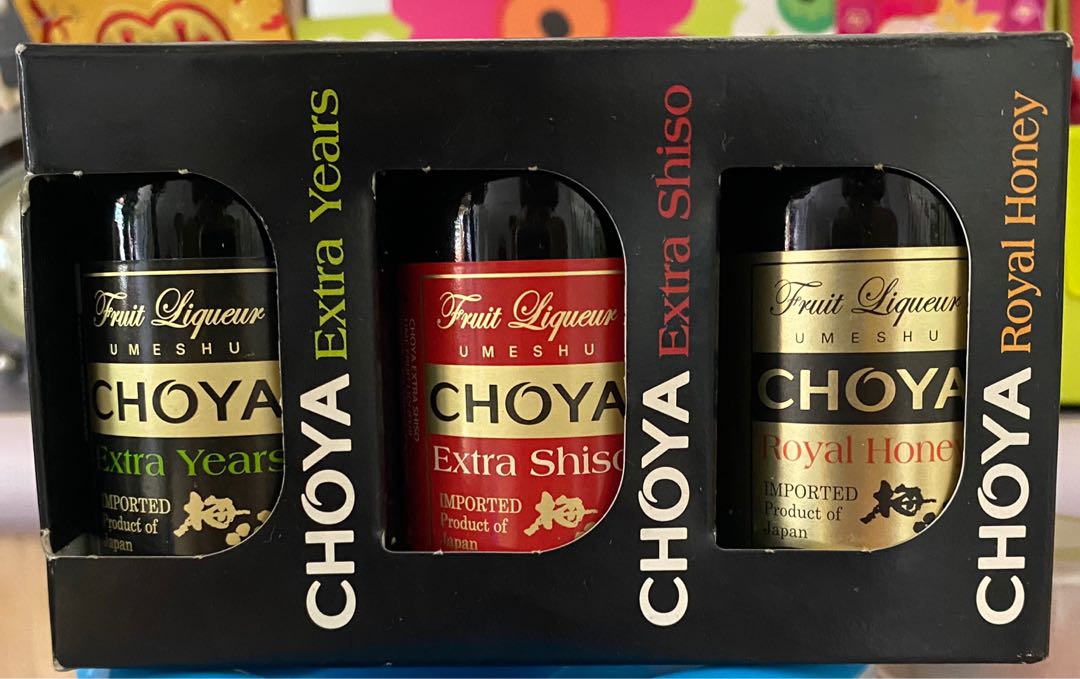 CHOYA Umeshu Extra Series miniature set 3 x 50ml, Food & Drinks, Alcoholic Beverages on Carousell