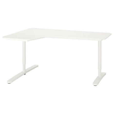 Desk IKEA Bekant white L-shaped , like new, Furniture & Home Living ...
