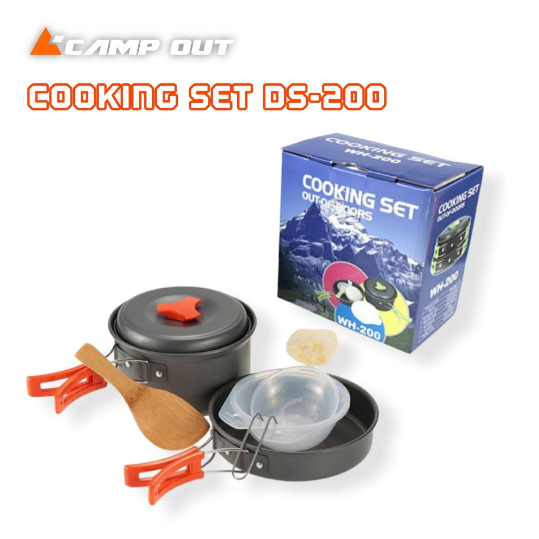 DS-200 cooking set outdoor - Alat masak gunung - Nesting camping full ...