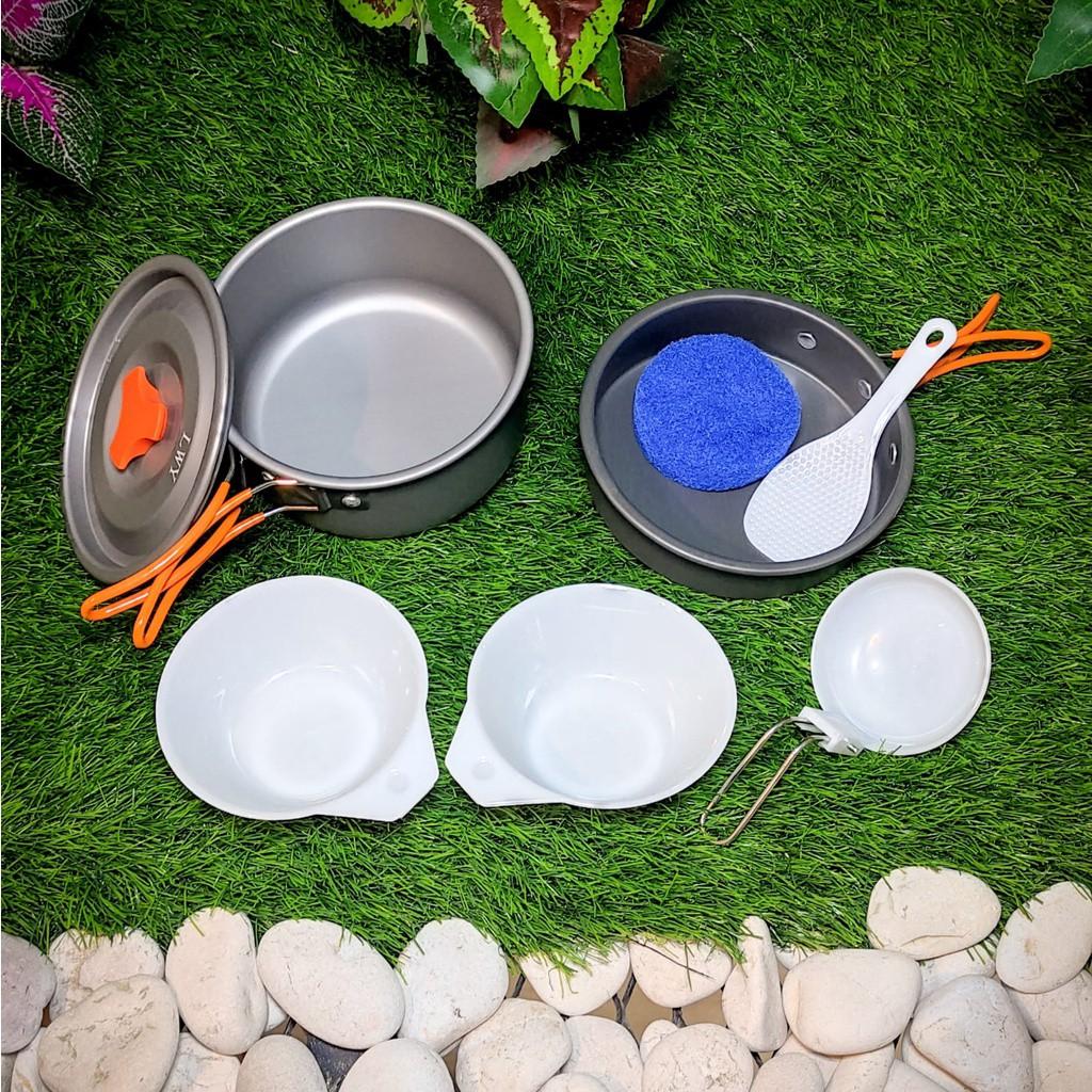 DS-200 cooking set outdoor - Alat masak gunung - Nesting camping full ...