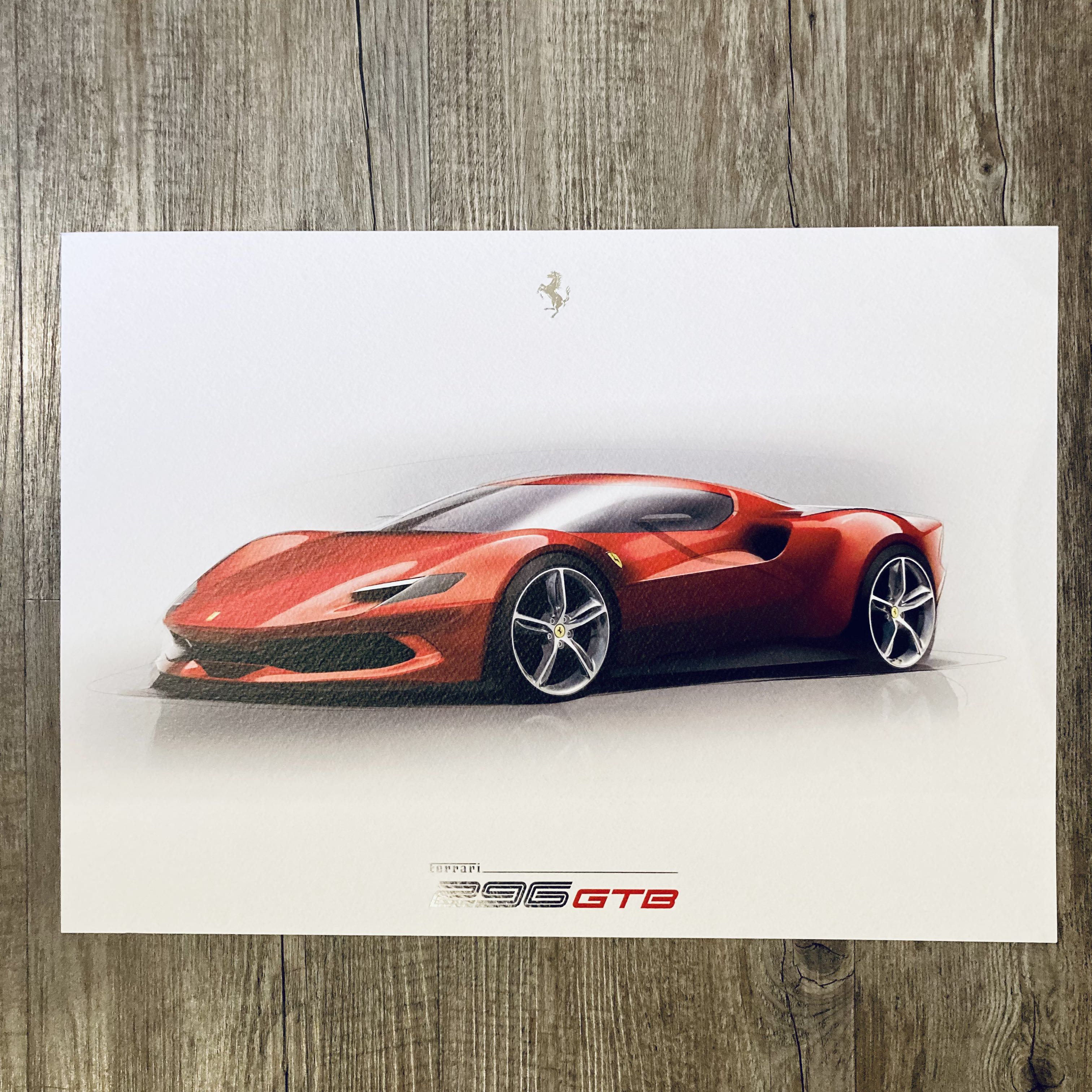 Ferrari 296 GTB Print, Hobbies & Toys, Stationery & Craft, Art & Prints ...