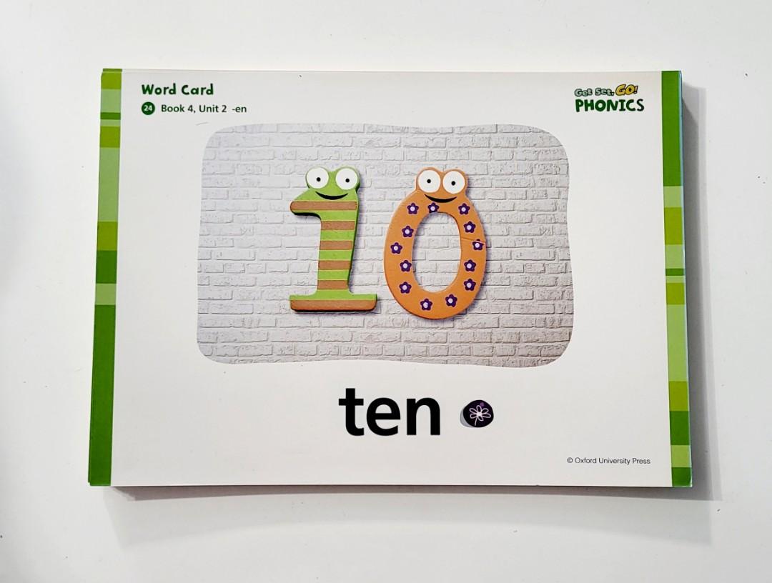 GET SET GO PHONICS WORD CARDS K2 字詞卡, 興趣及遊戲, 書本 & 文具, 小朋友書 - Carousell