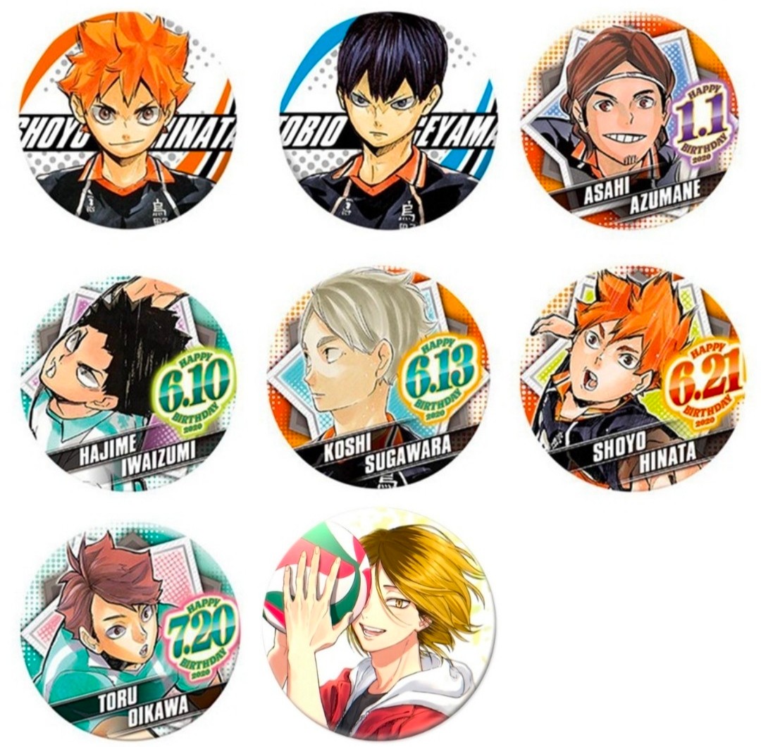 Haikyuu Badges, Hobbies & Toys, Memorabilia & Collectibles, Fan ...