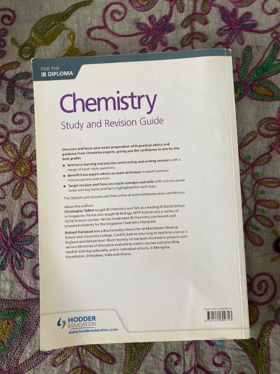 IB Chemistry Study and Revision Guide Hodder Education HL SL, Hobbies ...