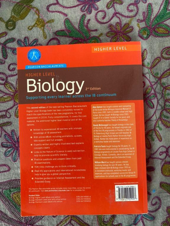 IB HL Biology Pearson Textbook 2nd Edition Higher Level, Hobbies & Toys ...