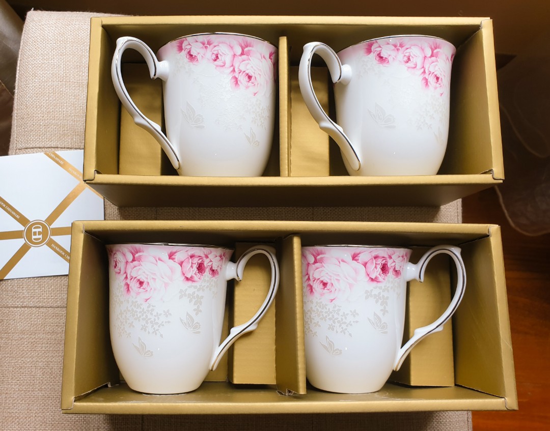 $89 Korean premium Chinaware Mug set, Furniture & Home Living ...