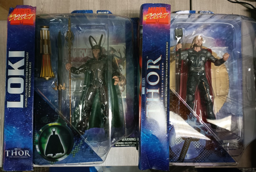 Loki and Thor Diamond Exclusive Marvel Select Figure, Hobbies & Toys, Toys & Games on Carousell