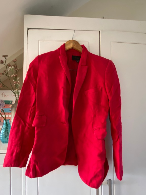 Mango Red Blazer, Women's Fashion, Coats, Jackets and Outerwear on ...