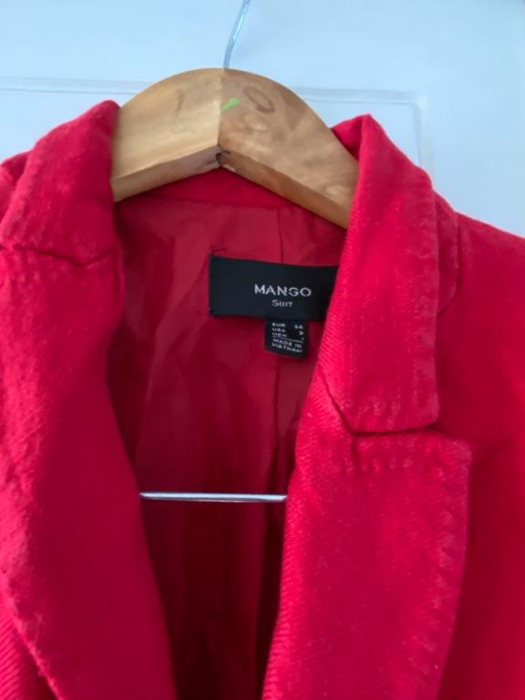 Mango Red Blazer, Women's Fashion, Coats, Jackets and Outerwear on ...