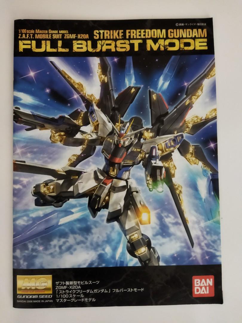 MG Gundam Strike Freedom Full Blast Mode, Hobbies & Toys, Toys & Games ...
