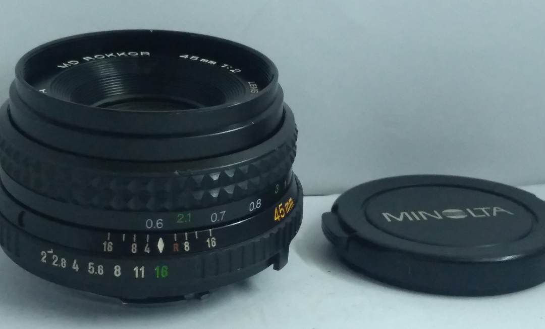 Minolta 45mm f2 rare lens!, Photography, Lens & Kits on Carousell