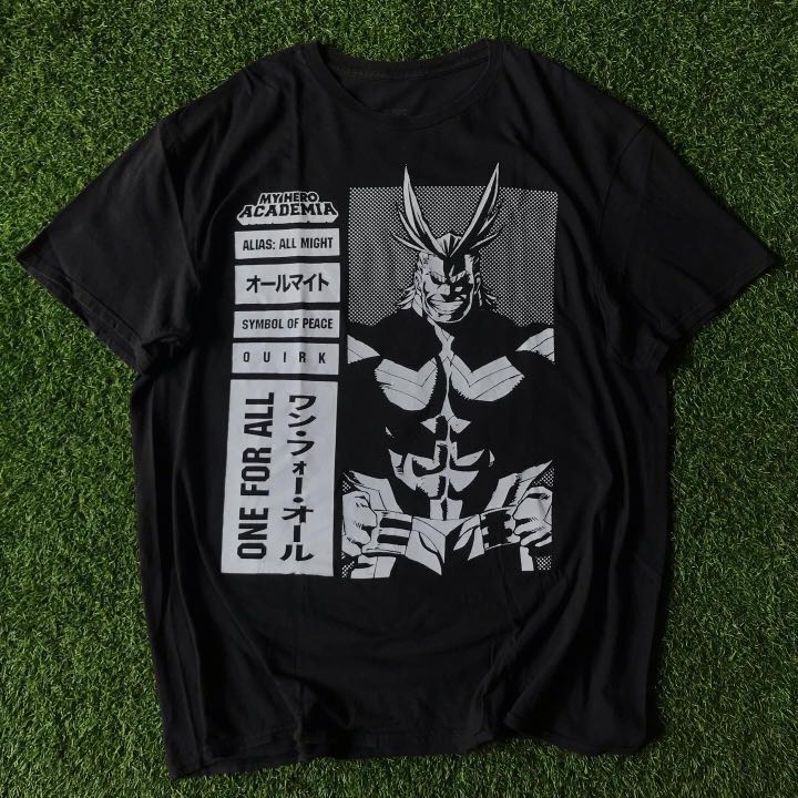 My Hero Academia All Might Merch Tee, Men's Fashion, Tops & Sets ...