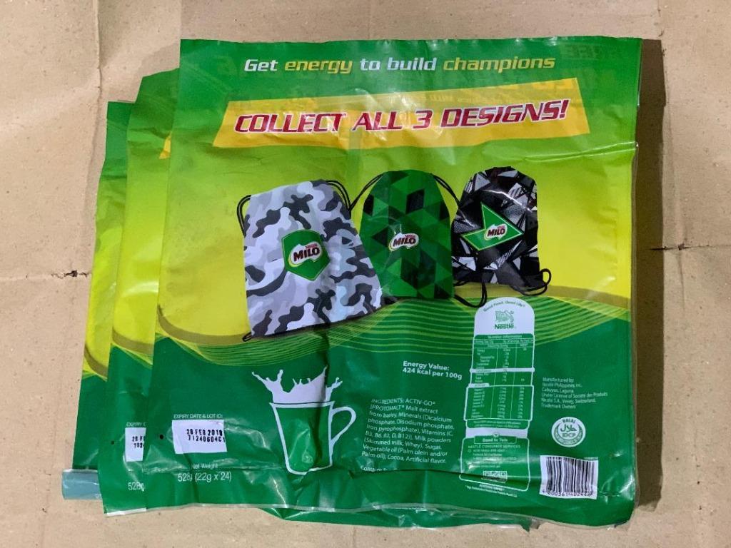 NESTLE MILO Brand CHOCOLATE Drink EXCLUSIVE Complete Set of 3 pcs ...