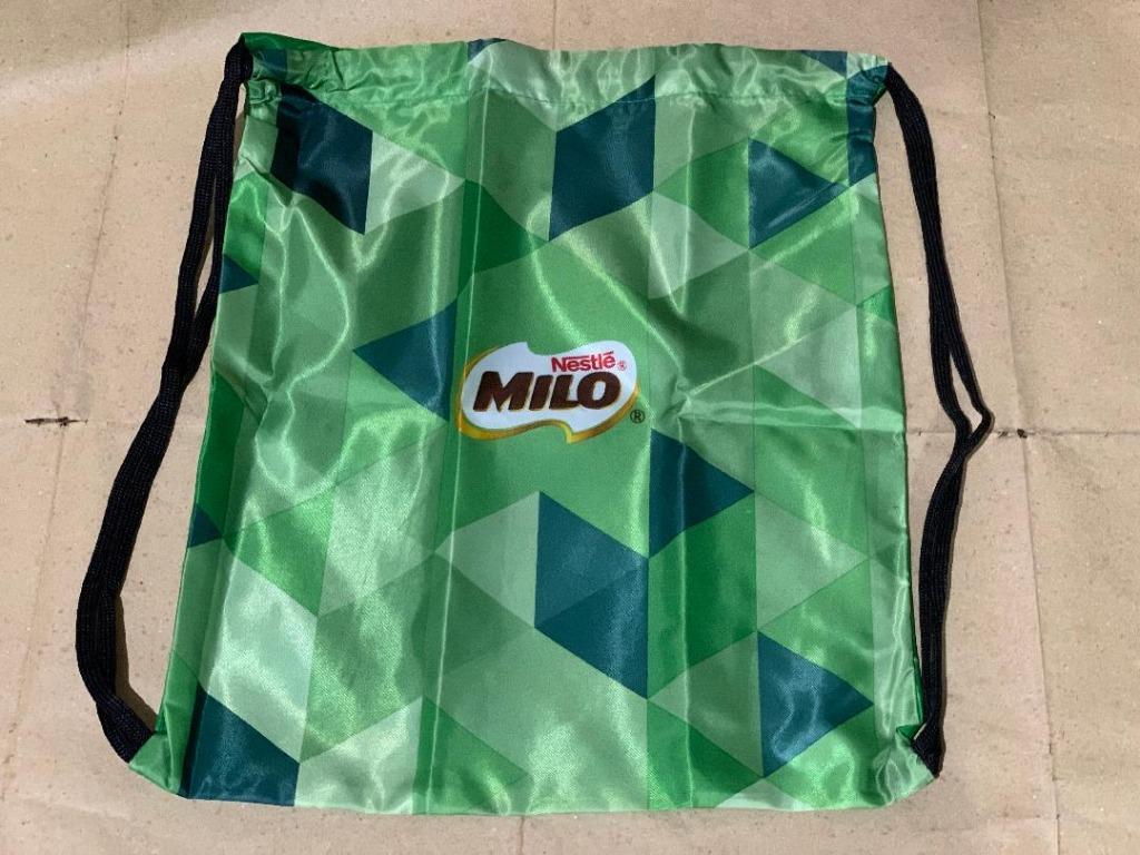 NESTLE MILO Brand CHOCOLATE Drink EXCLUSIVE Complete Set of 3 pcs. DRAWSTRING BAGS, Hobbies ...