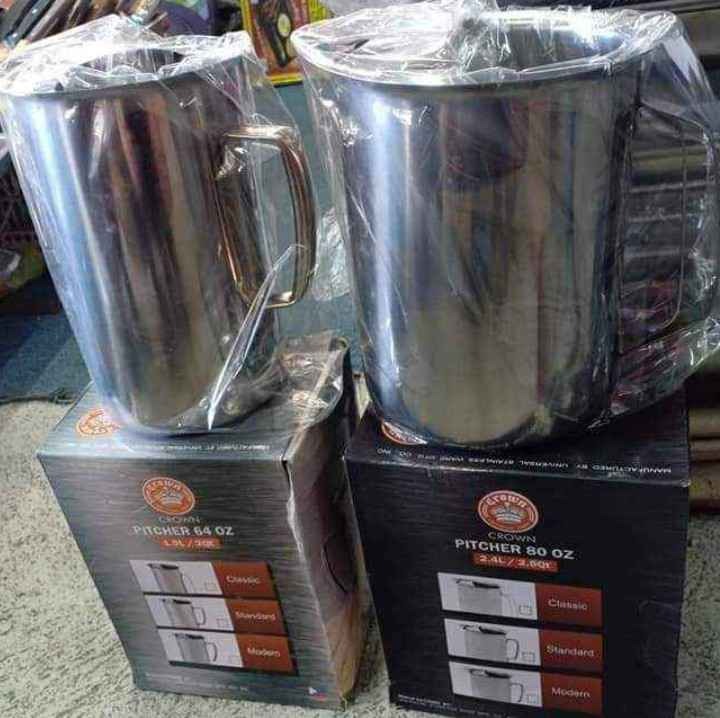 ORIGINAL Crown 64 or 80 oz. Stainless Steel Thick Pitcher MAKAPAL ...