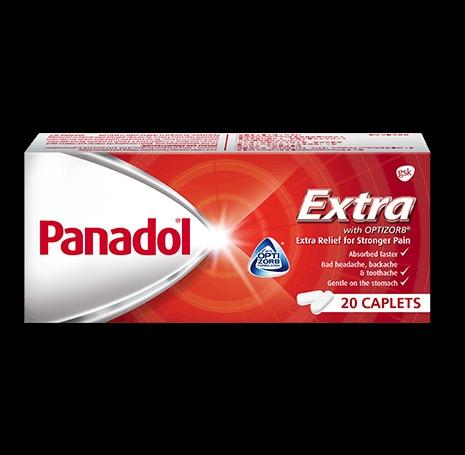 Panadol Extra With Optizorb 20 caplets, Health & Nutrition, Medical ...