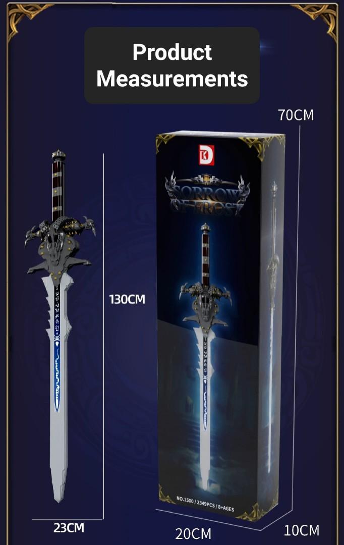 (IN) WOW Frostmourne Brick Sword, Hobbies & Toys, Memorabilia ...