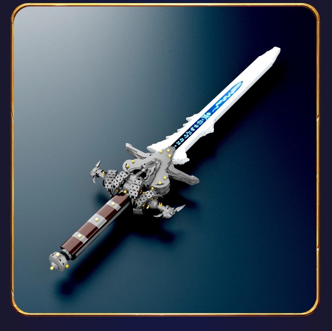 (IN) WOW Frostmourne Brick Sword, Hobbies & Toys, Memorabilia ...