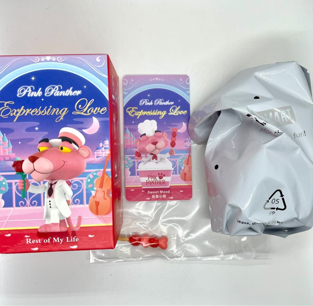 Pop Mart Pink Panther Expressing Love Series Popmart 粉紅豹 表白 系列 傻豹 ...