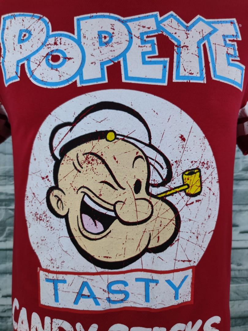 Popeye The Sailor Man Red Shirt, Men's Fashion, Tops & Sets, Tshirts ...