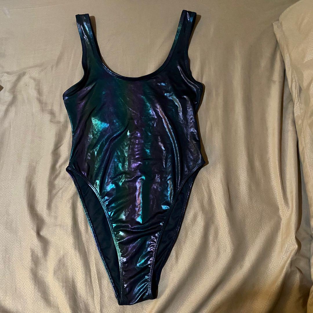 Preloved Forever 21 Metallic One-Piece Swimsuit (used only once), Women ...