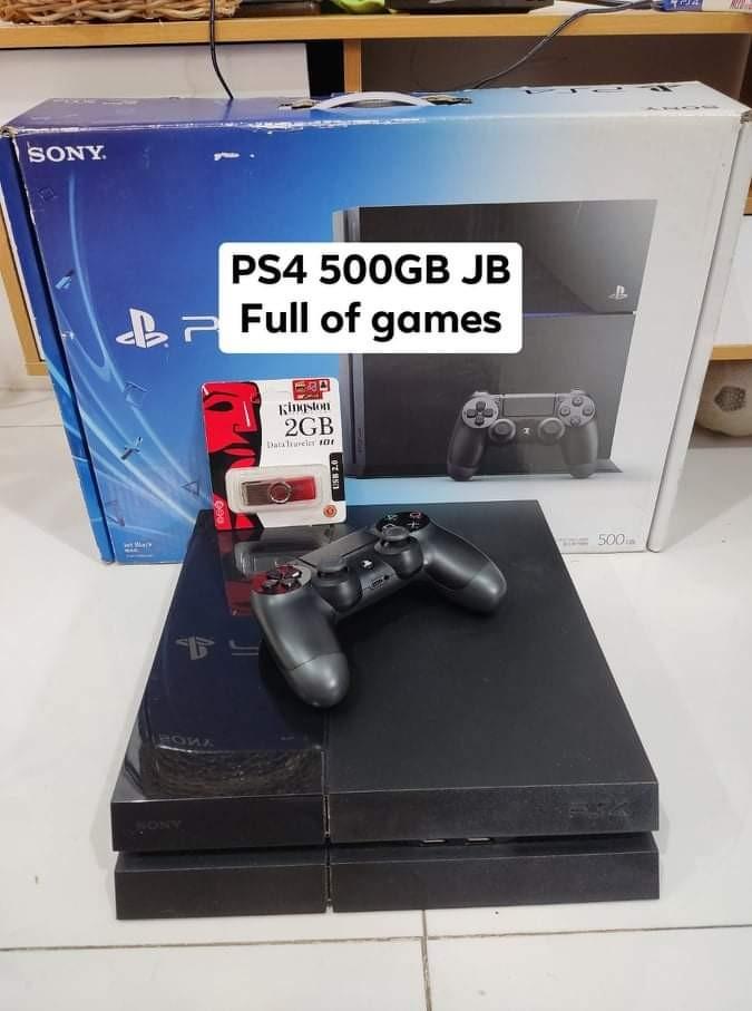 PS4 Phat 500GB JB Full of Games, Video Gaming, Video Game Consoles, PlayStation on Carousell