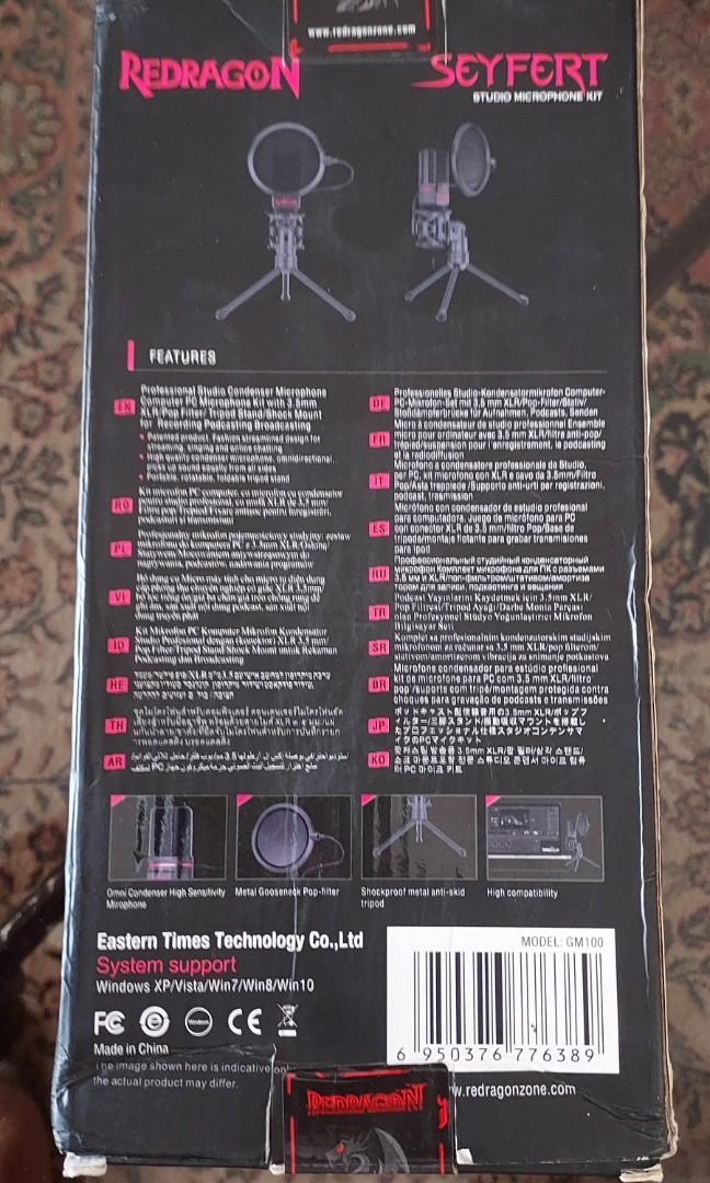 Red Dragon Seyfert Gaming/Studio Microphone Kit, Audio, Microphones on ...