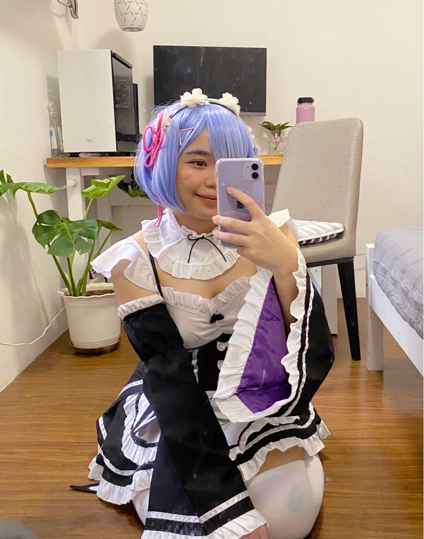 Rem (ReZero) Cosplay Set, Women's Fashion, Dresses & Sets, Sets or ...
