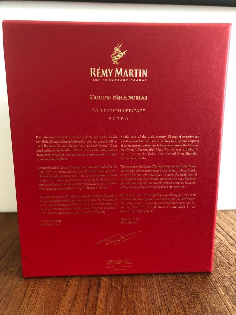 Remy Martin Coupe Shanghai 1903 Extra Cognac 70cl, Food & Drinks, Alcoholic Beverages on Carousell