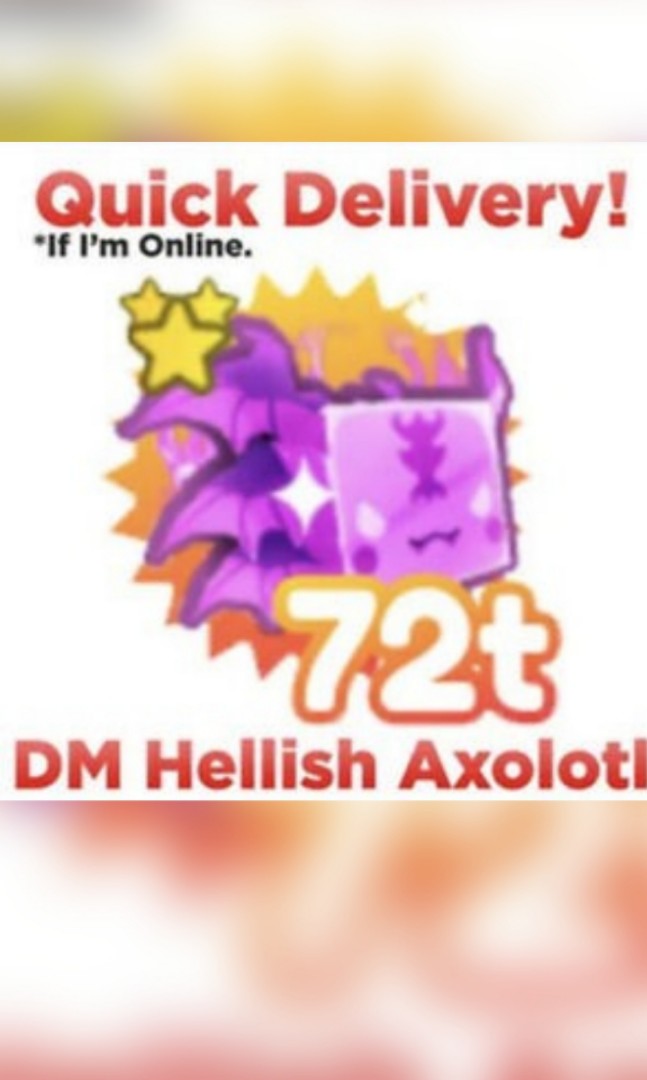 Roblox psx dm Hellish Axolotl, 興趣及遊戲, 玩具 & 遊戲類 - Carousell
