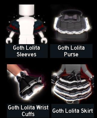 Royale High Goth Lolita Set, Video Gaming, Gaming Accessories, Game ...
