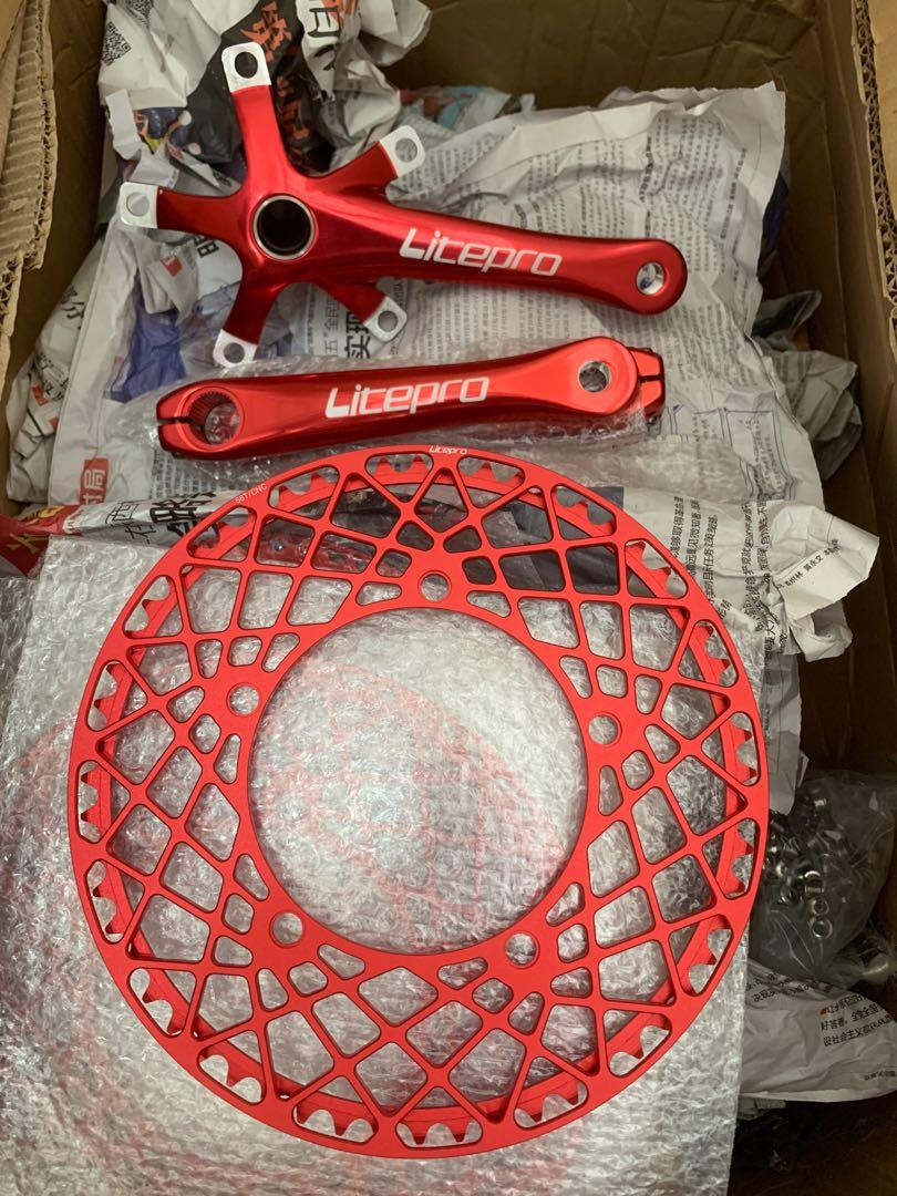 Sale, Litepro hollow tech crankset with bottom bracket 53T/56T chain ...