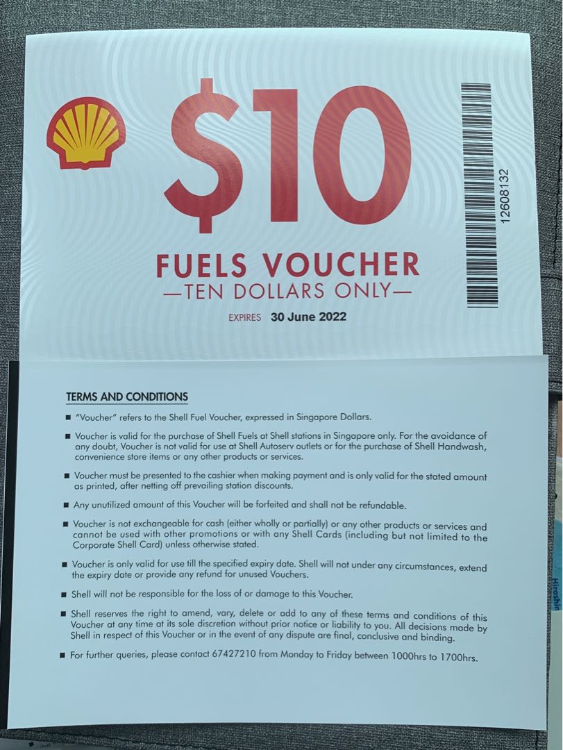 Shell Fuels Vouchers, Tickets & Vouchers, Vouchers on Carousell