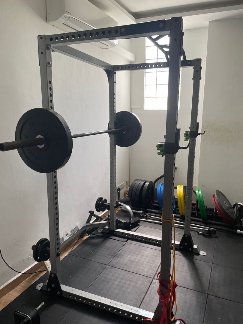 Squat Rack power cage Force usa with pulley extension, Sports Equipment ...