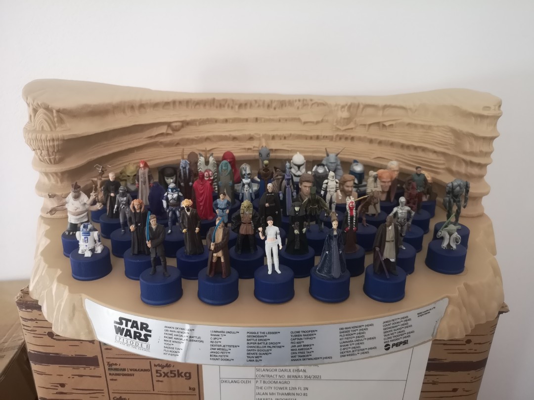STAR WARS Episode 2 PEPSI Bottle Cap Figure Complete Set with ...