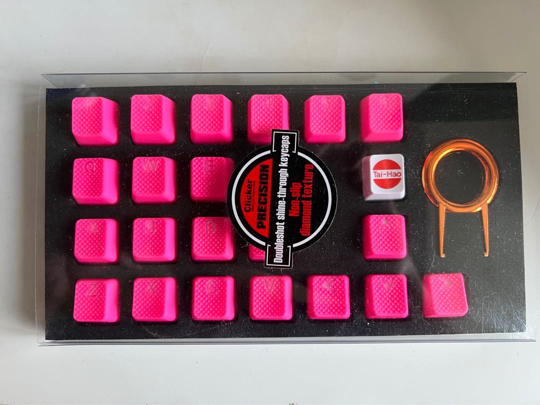 Tai-Hao Rubber Keycaps 22 keys Pink - Artisan - Custom Keyboard ...
