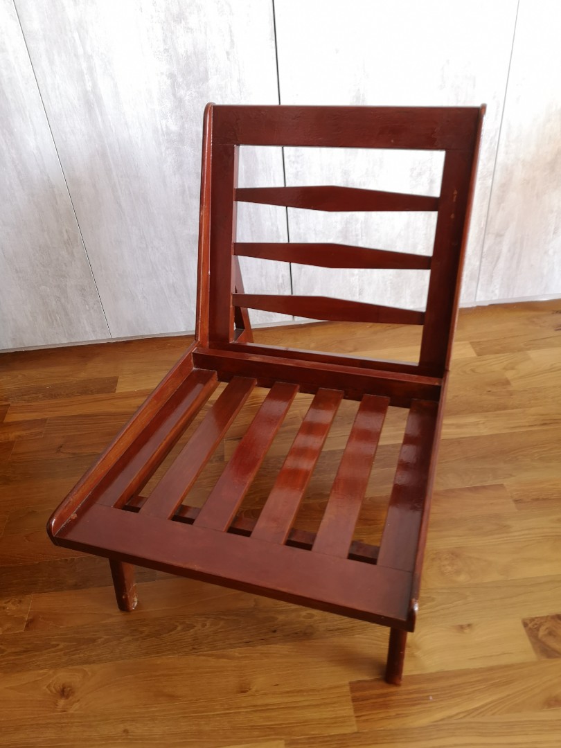 Teak wood chair vintage Pak Awang, Furniture & Home Living, Furniture ...