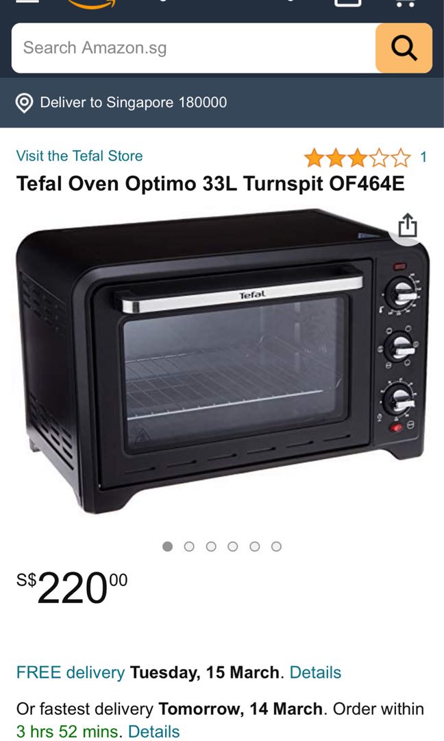 Tefal Oven Optimo 33L - ONLY 3 months old, TV & Home Appliances ...