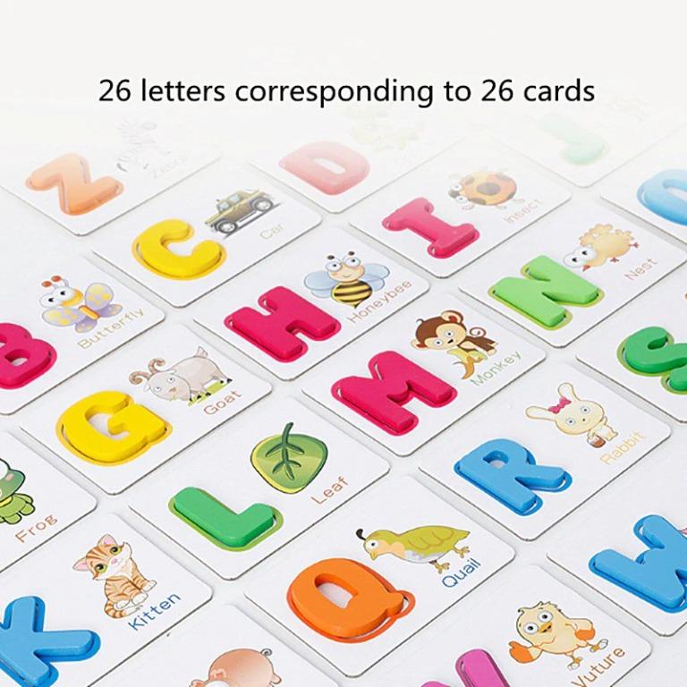 Toys English Alphabets Letter Learning Cards Flash Card Kids Puzzle ...