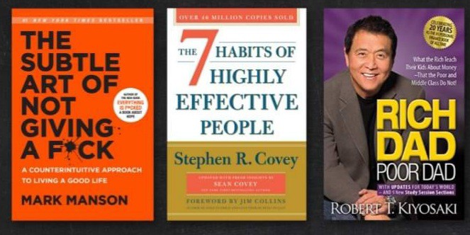 Trio Books The Subtle Art 7 Habits And Rich Dad Poor Dad Hobbies