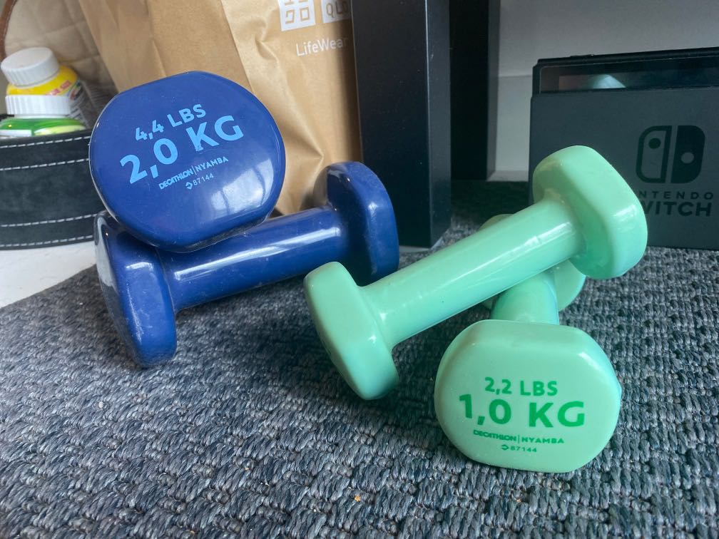 1kg and 2kg Pilates Weights, Sports Equipment, Exercise & Fitness ...