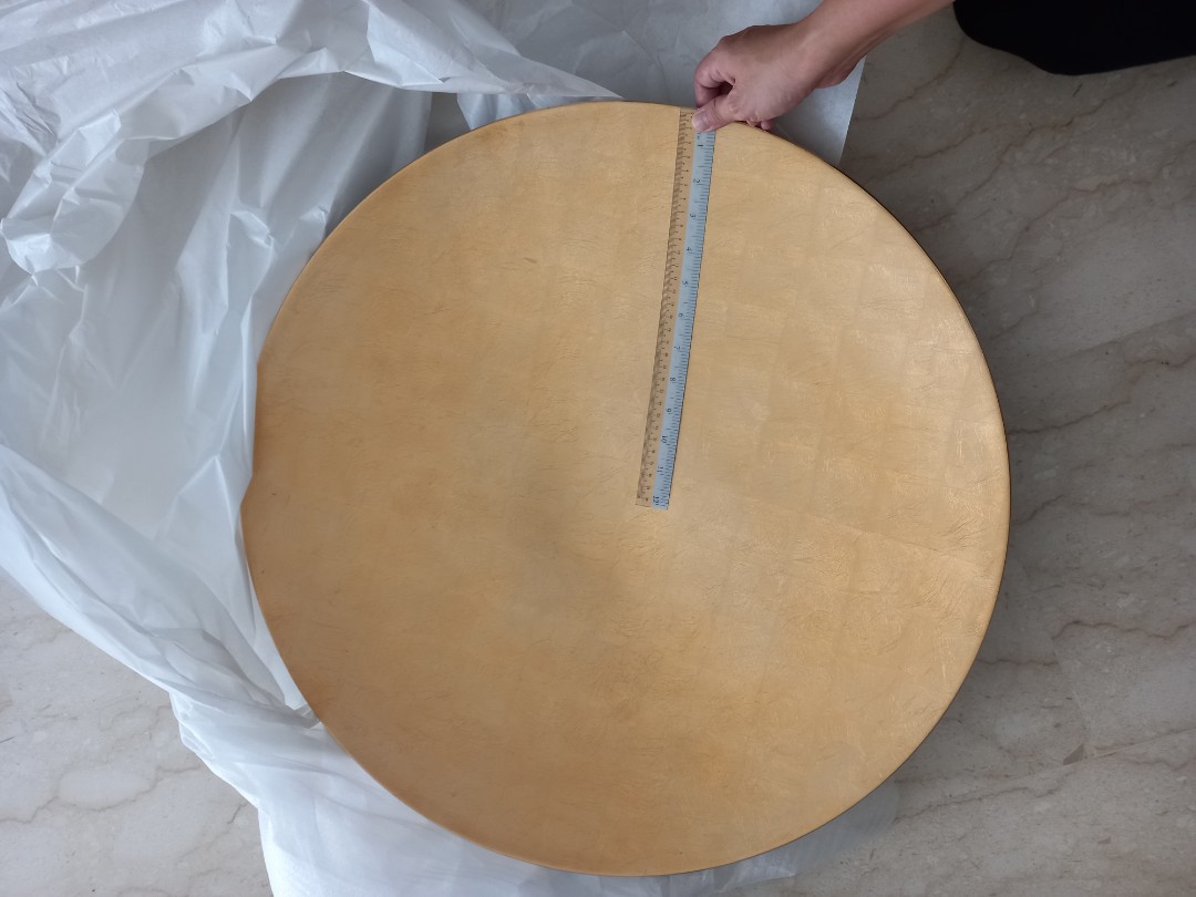 60cm.new big gold round plate (diameter approx 60cm ), Furniture & Home ...