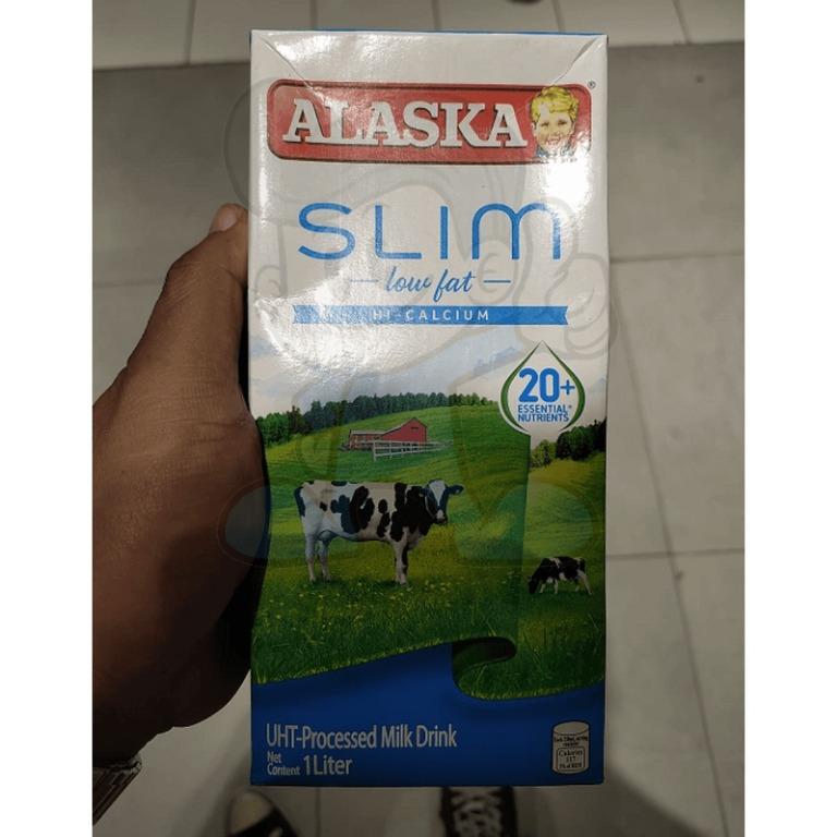 Alaska Slim Low Fat Hi-Calcium Milk (4 x 1L), Food & Drinks, Beverages ...